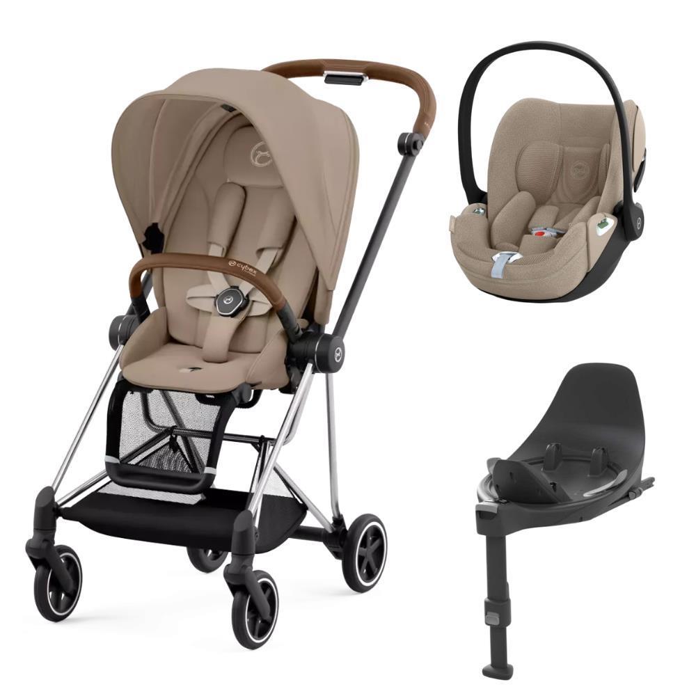 Pack Cybex Platinum Mios Chassis e Assento Chrome Brown + Tecidos Cozy ...